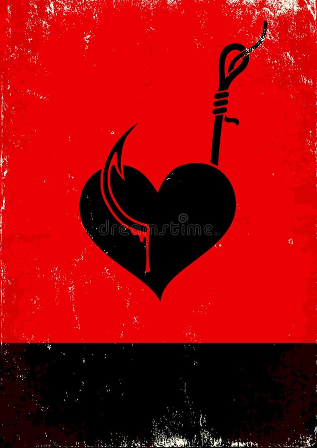 Heart on a hook stock vector. Illustration of paper, business - 22288992