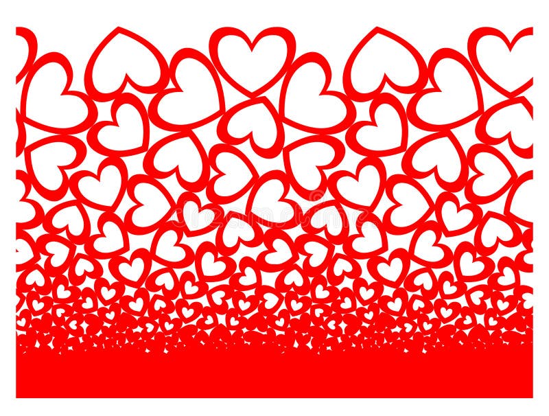 Heart horizontal seamless stock vector. Illustration of color - 48624035
