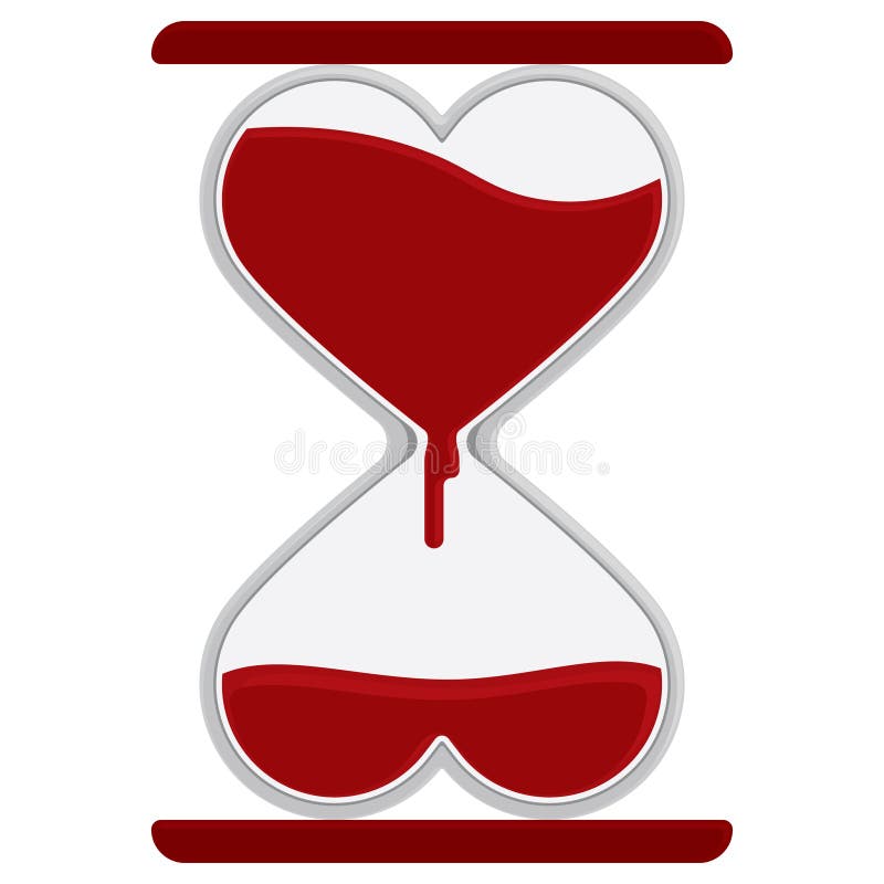 Blood in Hour Glass. Vector Illustration Decorative Background Design ...