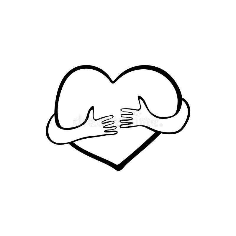 Heart with hugging arms stock vector. Illustration of logo - 181658182 Heart with hugging arms stock vector. Illustration of logo - 181658182