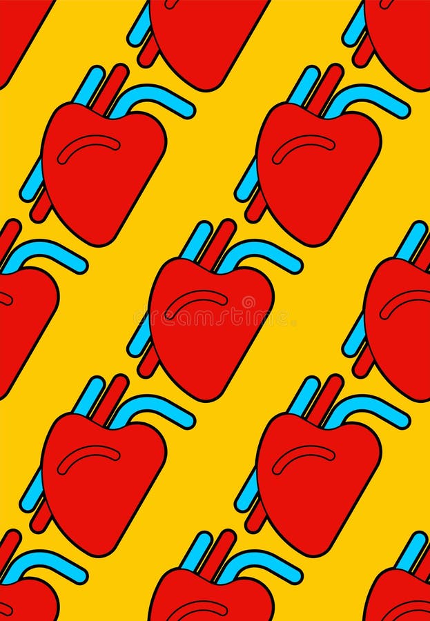 Heart Human Pixel Art. Organ of Man 8 Bit Stock Vector - Illustration ...