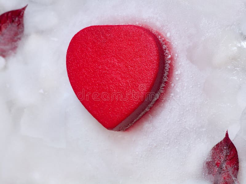 Heart in ice stock photo. Image of frost, single, heart - 18141544
