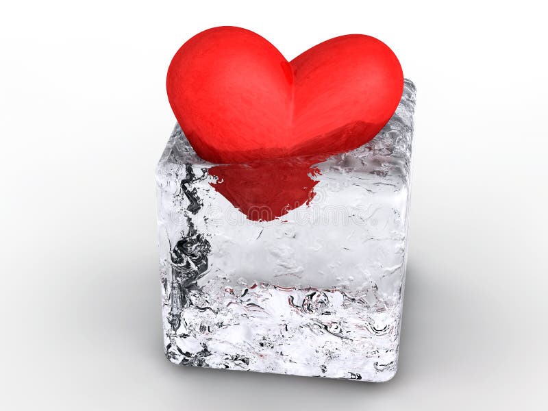 Heart in ice stock image. Image of cold, romantic, drawing - 7974825