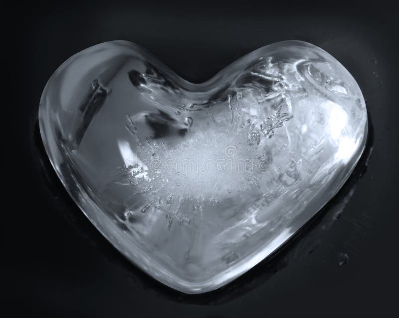 Ice Heart on Pink Abstract Valentine Love Background Stock Photo ...