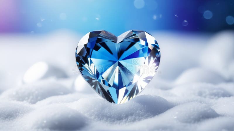 A Heart of Ice Lies on the Snow Stock Photo - Image of liquid, freezing ...