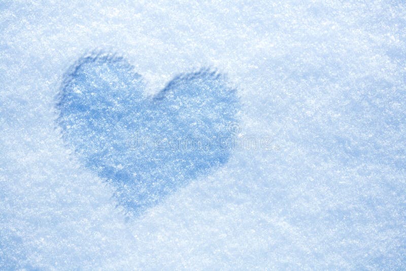 Heart from Ice on Snow Background Stock Photo - Image of cool, closeup ...
