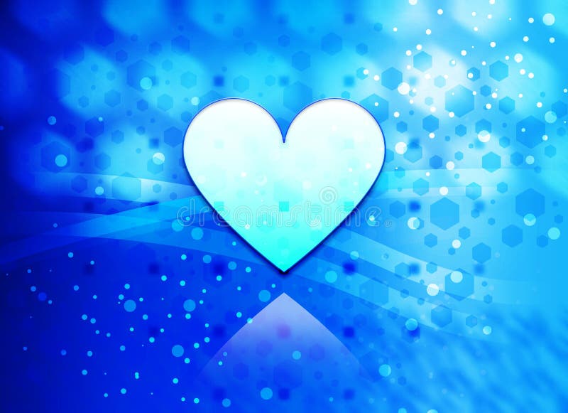 Heart Icon Abstract Light Cyan Blue Hexagon Pattern Background Stock ...