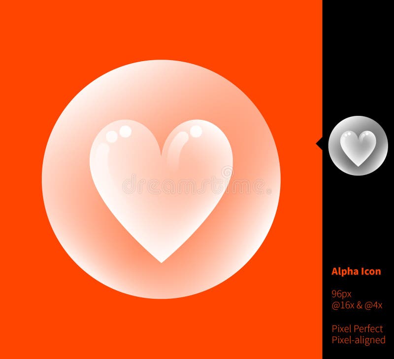 Heart Icon Alpha Icon - Vector Illustrations for Branding, Web Design ...