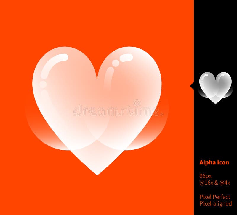 Heart Icon Alpha Icon - Vector Illustrations for Branding, Web Design ...