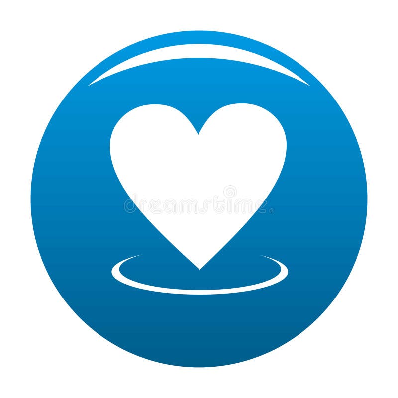 Heart icon blue stock illustration. Illustration of button - 123265837