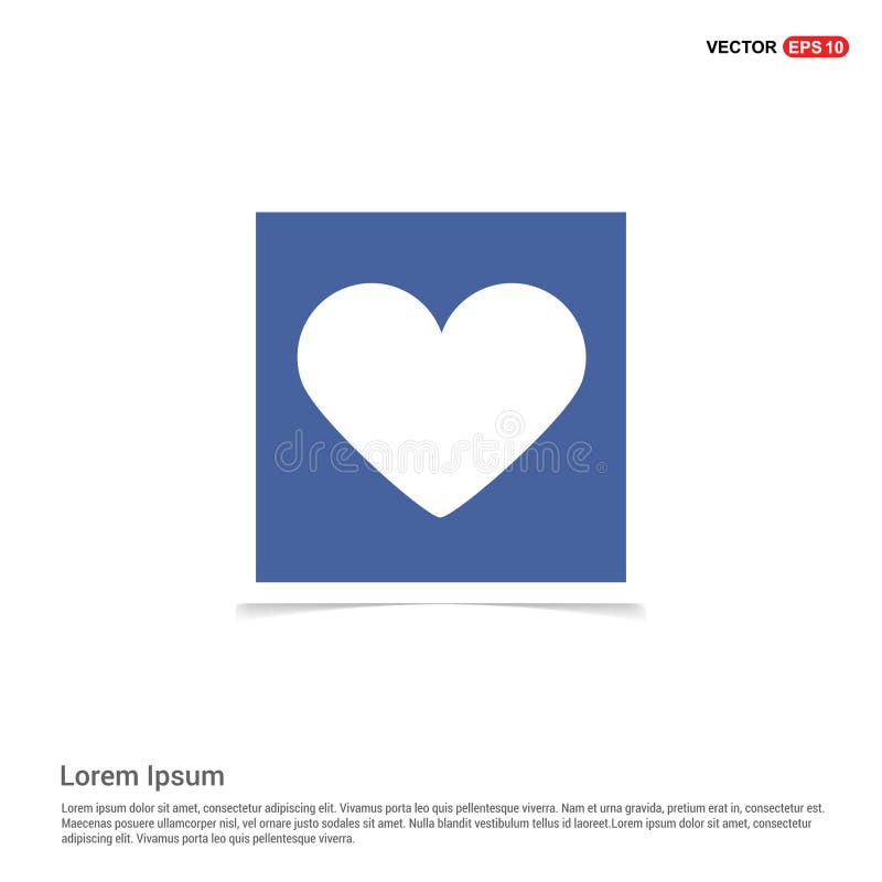Heart Icon - Blue Photo Frame Stock Vector - Illustration of passion ...