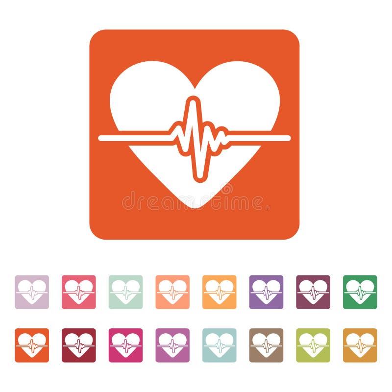 The Heart Icon. Cardiology and Cardiogram, Ecg, Cardio Symbol Stock ... The Heart Icon. Cardiology and Cardiogram, Ecg, Cardio Symbol Stock ...