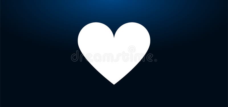 Heart Icon Crystal Blue Banner Background Stock Illustration ...