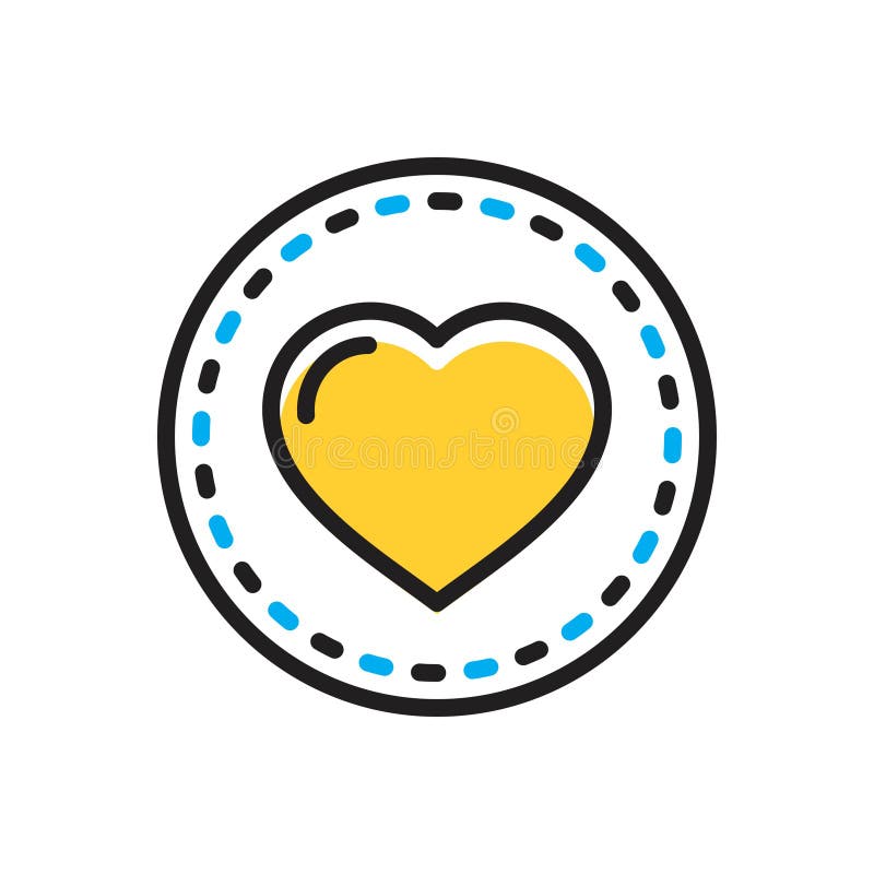 Multi Color Icon for Heart, Feeling and Impulse Stock Illustration ...