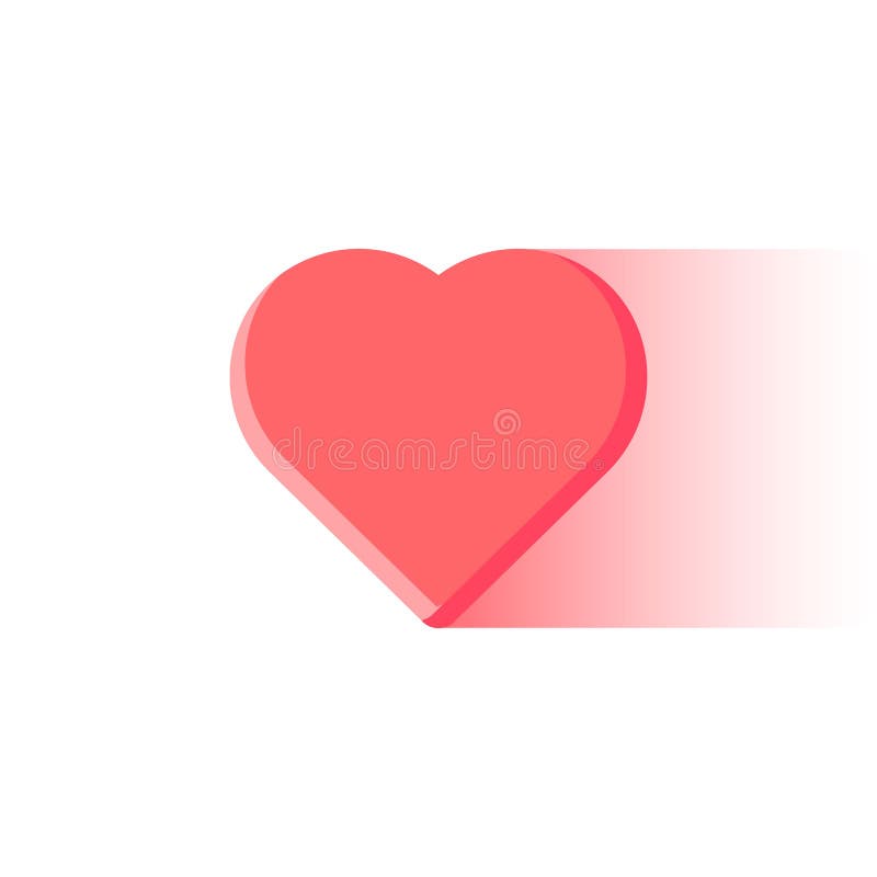 Heart Icon. Flat Design Isolated on White Stock Illustration ...
