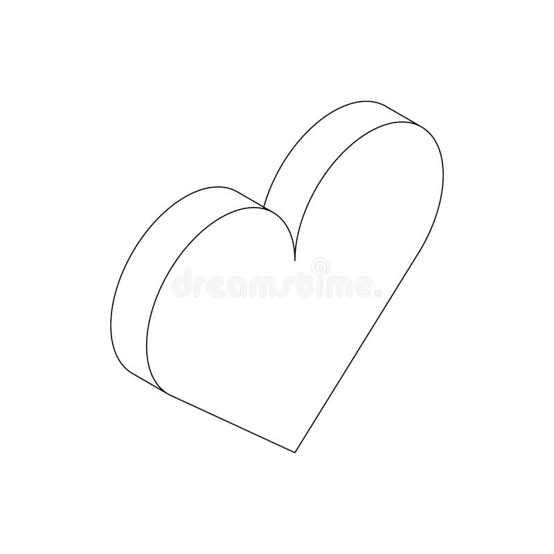 Heart Icon, Isometric 3d Style Stock Vector - Illustration of doctor ...