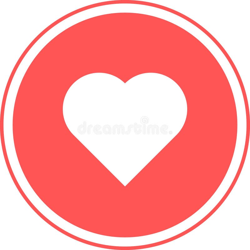 Heart Icon, Like Icon, Favorite Icon, Heart Button with Outlines Stock ...
