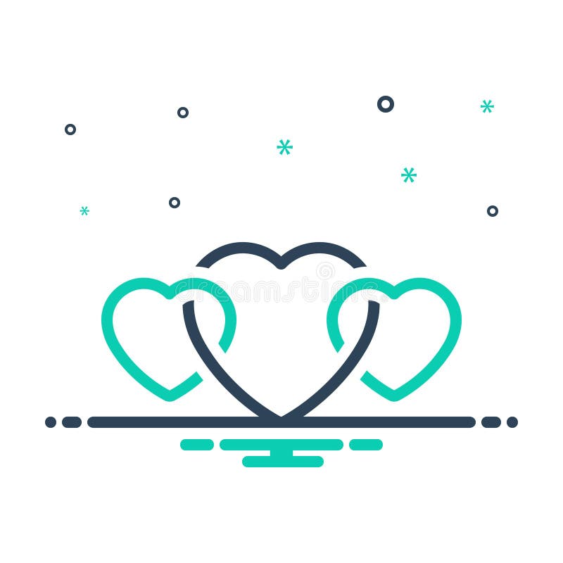 Mix Icon for Heart, Love and Romance Stock Vector - Illustration of ...
