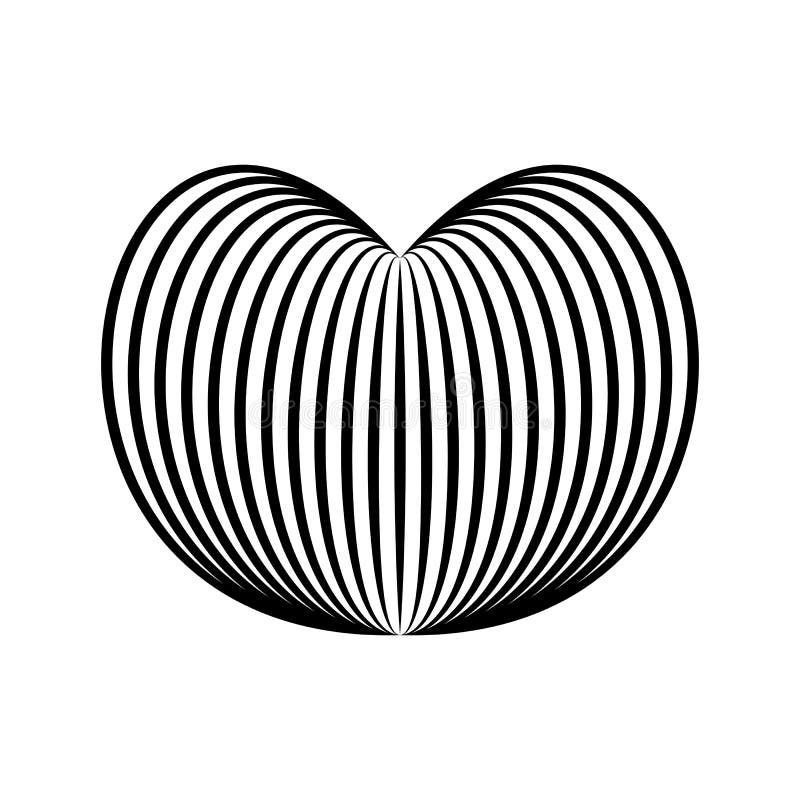 Heart Icon, Love Symbol in Engraving Style Stock Illustration ...