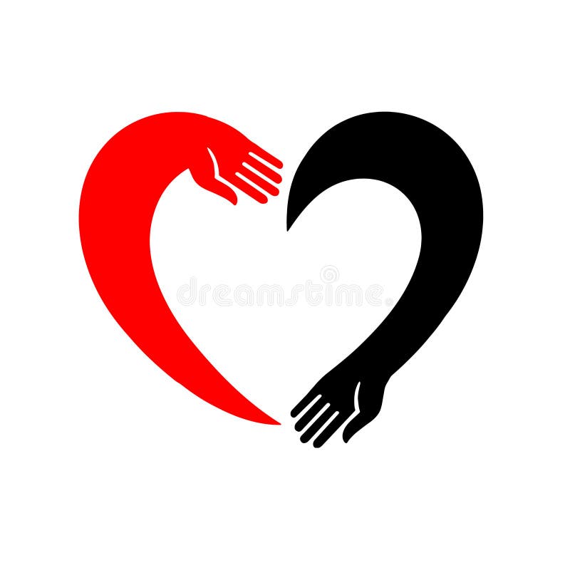 Heart Icon. Open, Empty Hands. Stock Illustration - Illustration of ...