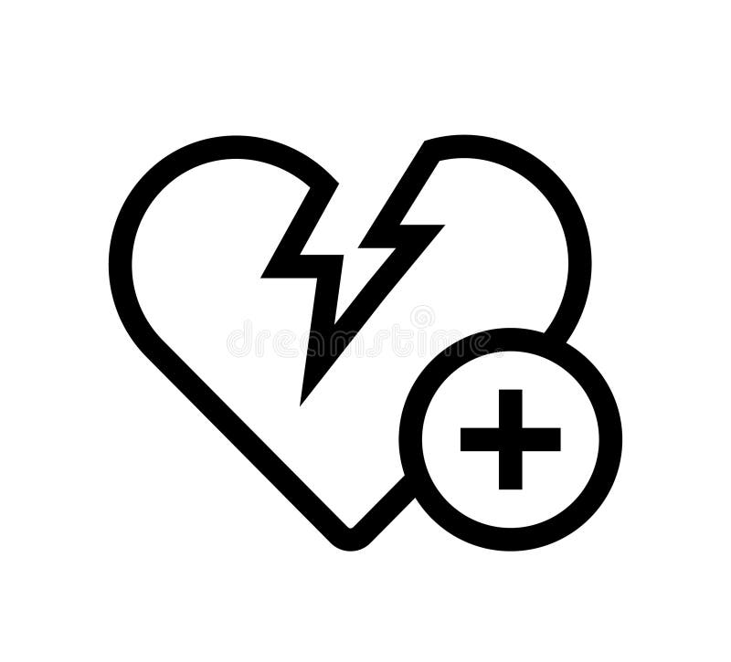 Heart Icon with Plus. Health Insurance Vector Illustration Stock Vector ...