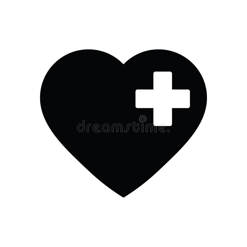 Heart Icon with Plus Symbol Stock Vector - Illustration of abstract ...
