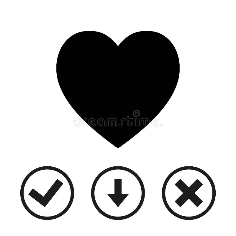 Heart Icon Stock Vector Illustration Flat Design Stock Vector