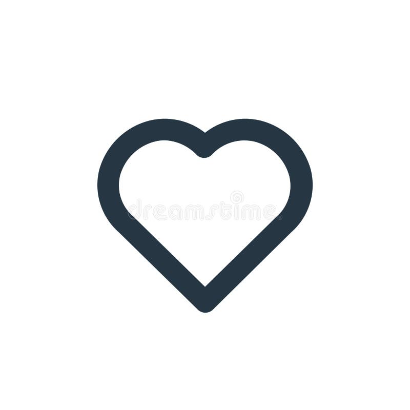 Heart Icon Vector from Essentials Ui Concept. Thin Line Illustration of ...