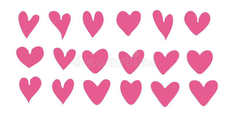 Heart Icon Vector Set, Different Shapes. Great Design for Any Purpose ...