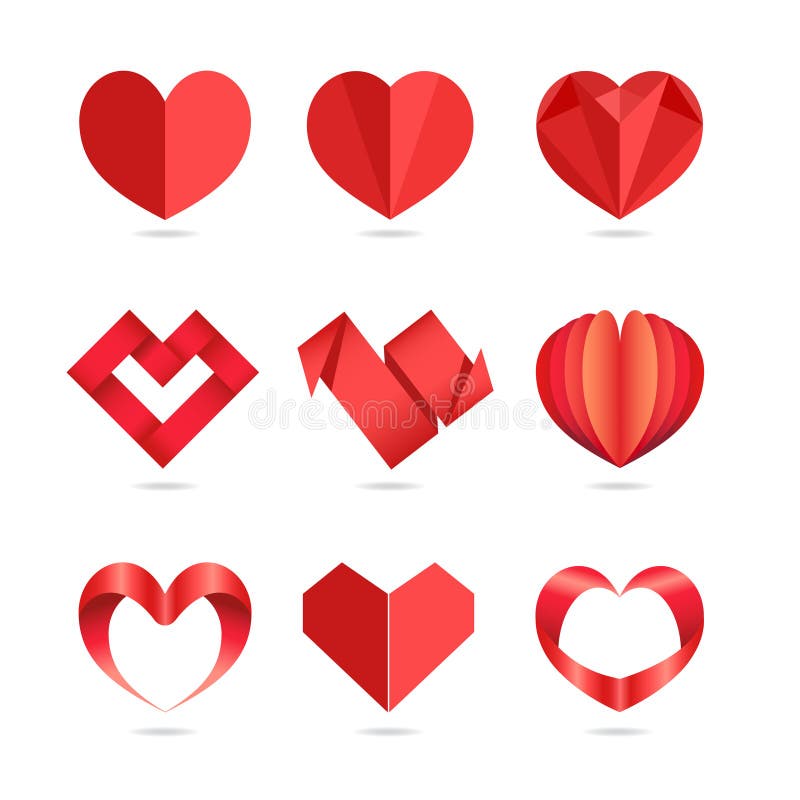 Heart icons stock vector. Illustration of wrapping, pattern - 35991930