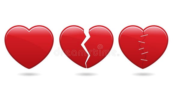 Heart Icons EPS stock vector. Illustration of break, illustrations ...