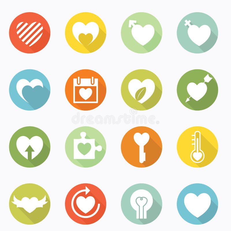 Heart icons stock vector. Illustration of marry, affection - 39128880