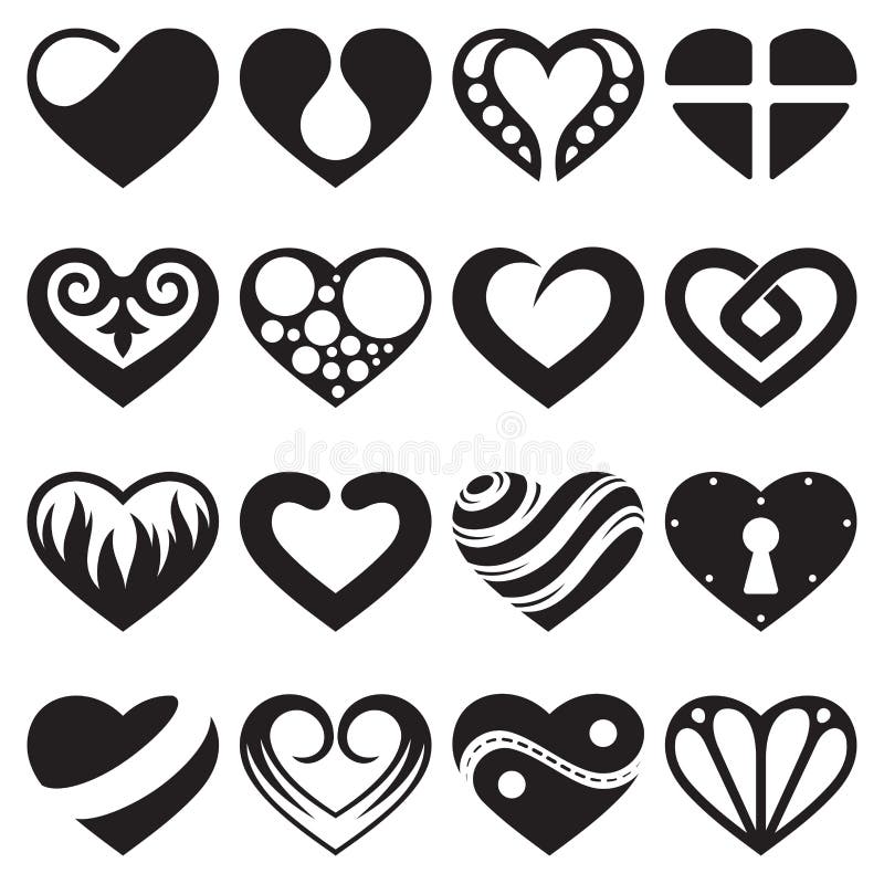 Heart Icons stock vector. Illustration of graphic, beloved - 76267408