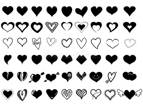 Heart Icons stock vector. Illustration of graphic, beloved - 76267408