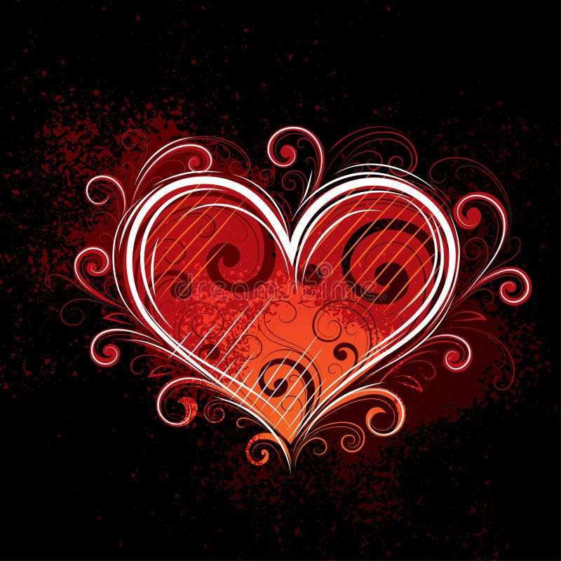 Heart on starburst stock vector. Illustration of starry - 7619152