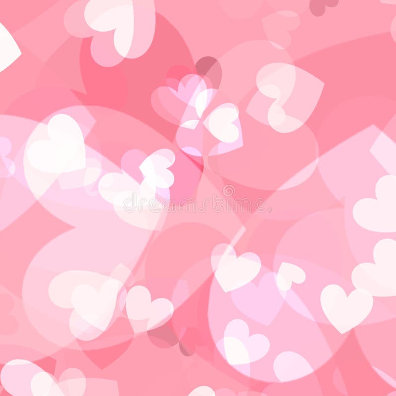 Heart Illustration Shape on Pink Pastel Abstract Background Stock ...