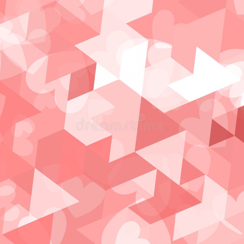 Heart Illustration Shape Pink Pastel Abstract Background Stock ...