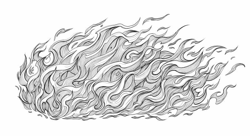 The Heart of the Inferno: an Expressive Line Art Exploration of Fire S ...