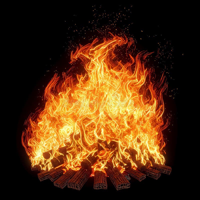 The Heart of the Inferno: an Expressive Line Art Exploration of Fire S ...