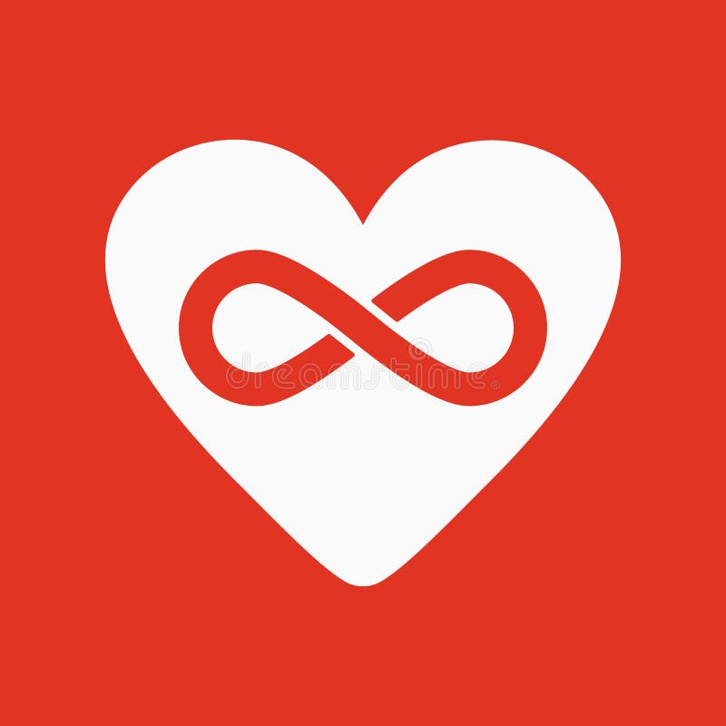 The Heart and Infinity Icon. Heart and Infinity Stock Vector ...