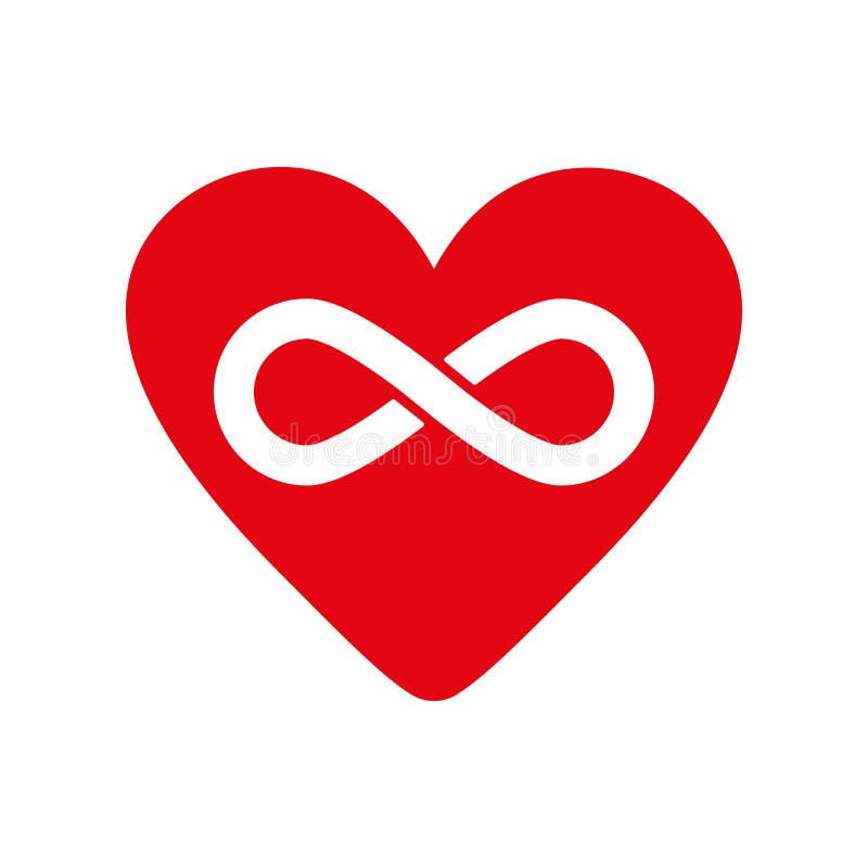The Heart and Infinity Icon. Heart and Infinity Stock Vector ...