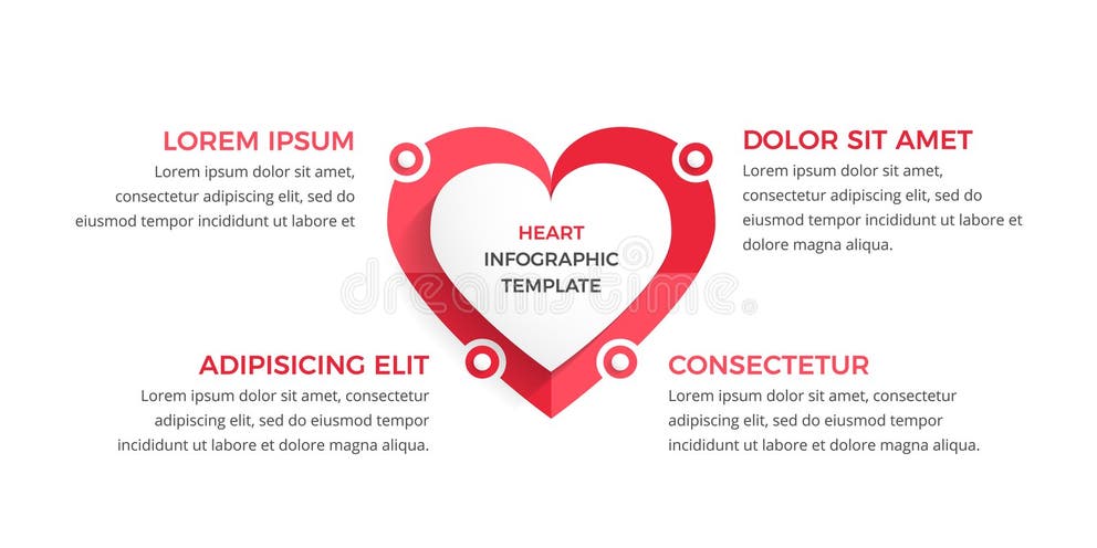 Heart Infographics stock vector. Illustration of element - 275232233