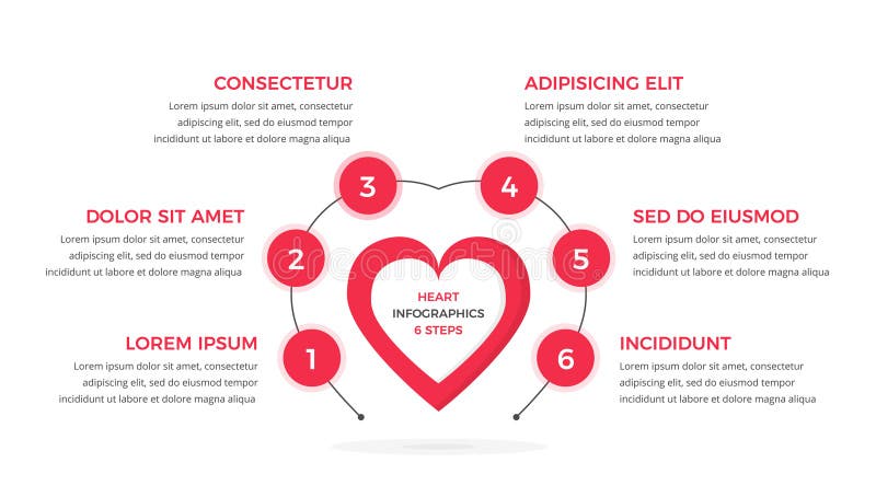 Heart Infographics stock vector. Illustration of option - 258896199