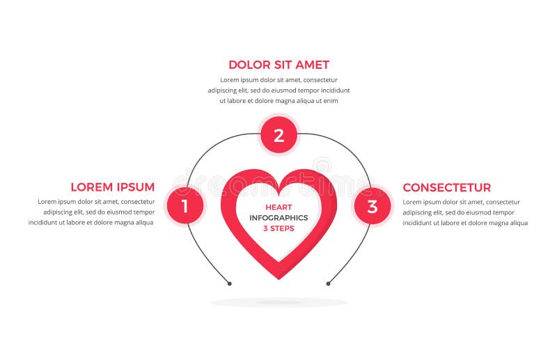 Heart Infographics stock vector. Illustration of circle - 269091761