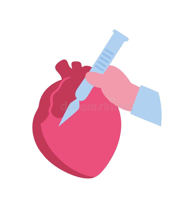 Heart Injection with Syringe Icon Stock Vector - Illustration of heart ...