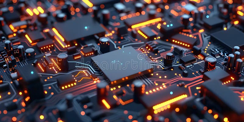 The Heart of Innovation: a Close-Up of a Complex Circuit Board Stock ...