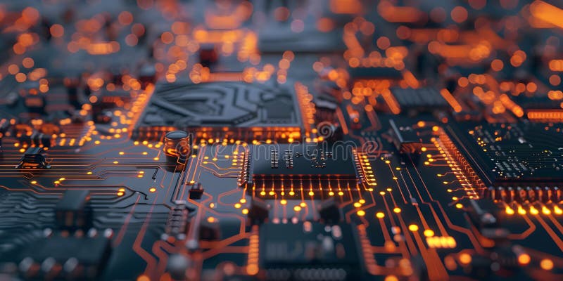 The Heart of Innovation: a Close-Up of a Complex Circuit Board Stock ...