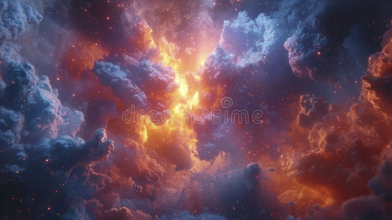 Within the Heart of Innovation, Data Converges into a Radiant Explosion ...