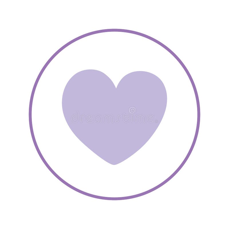 Heart Inside Circle Icon Vector Design Stock Vector - Illustration of ...