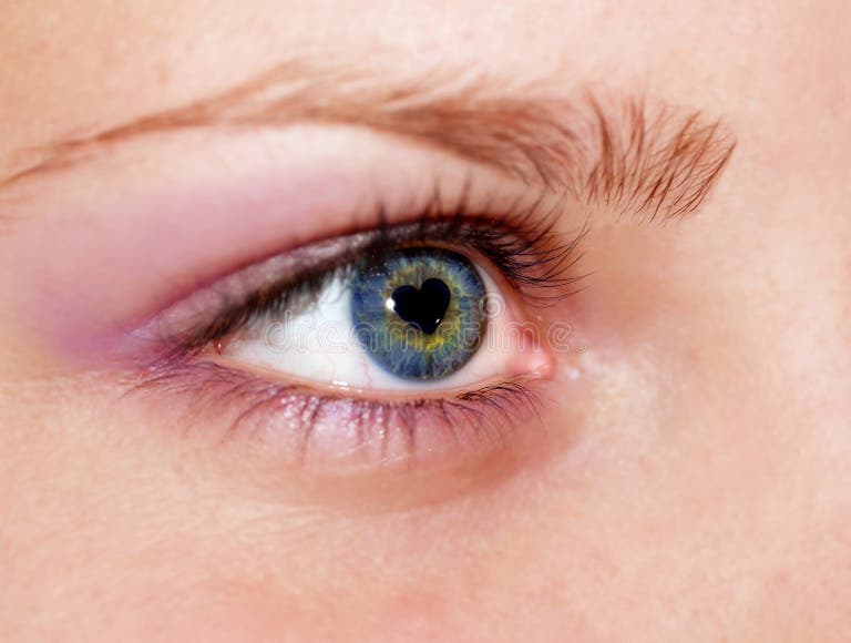 Heart inside eye stock image. Image of nice, eyebrow - 23419773